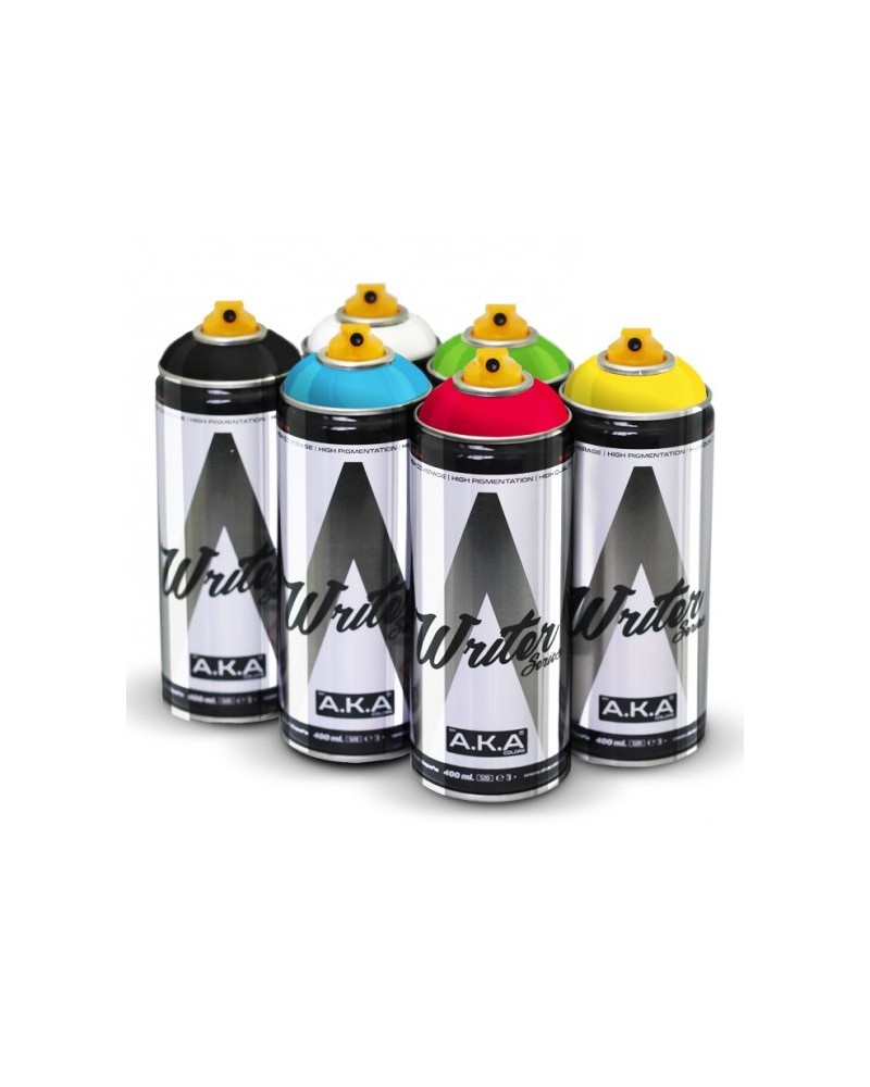 pack de bombe et spray paint 6 couleurs AKA Writers serie