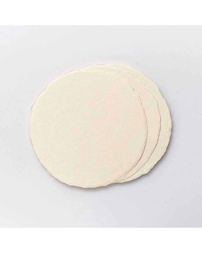 Thick Handmade Art Circles fine art paper in round shape washi