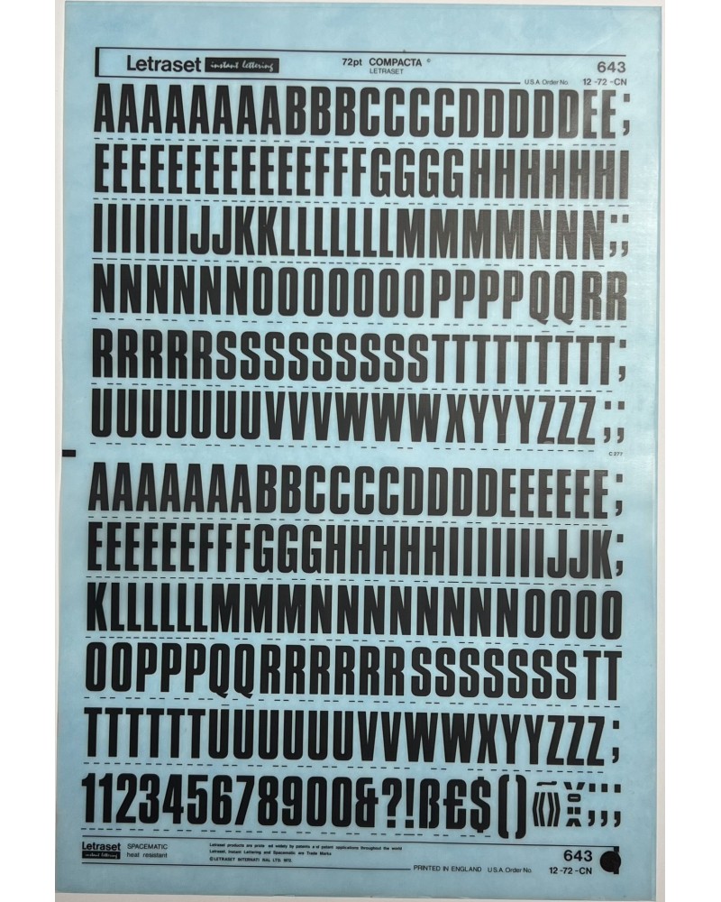 letraset-643- COMPACTA - 72pt