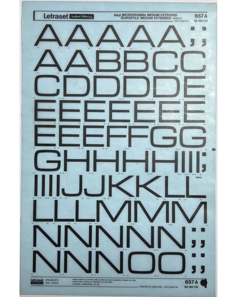 letraset-657A- MICROGRAMMA MEDIUM EXTENDED - 84pt