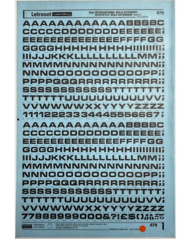 letraset-679- MICROGRAMMA BOLD EXTENDED - 24pt