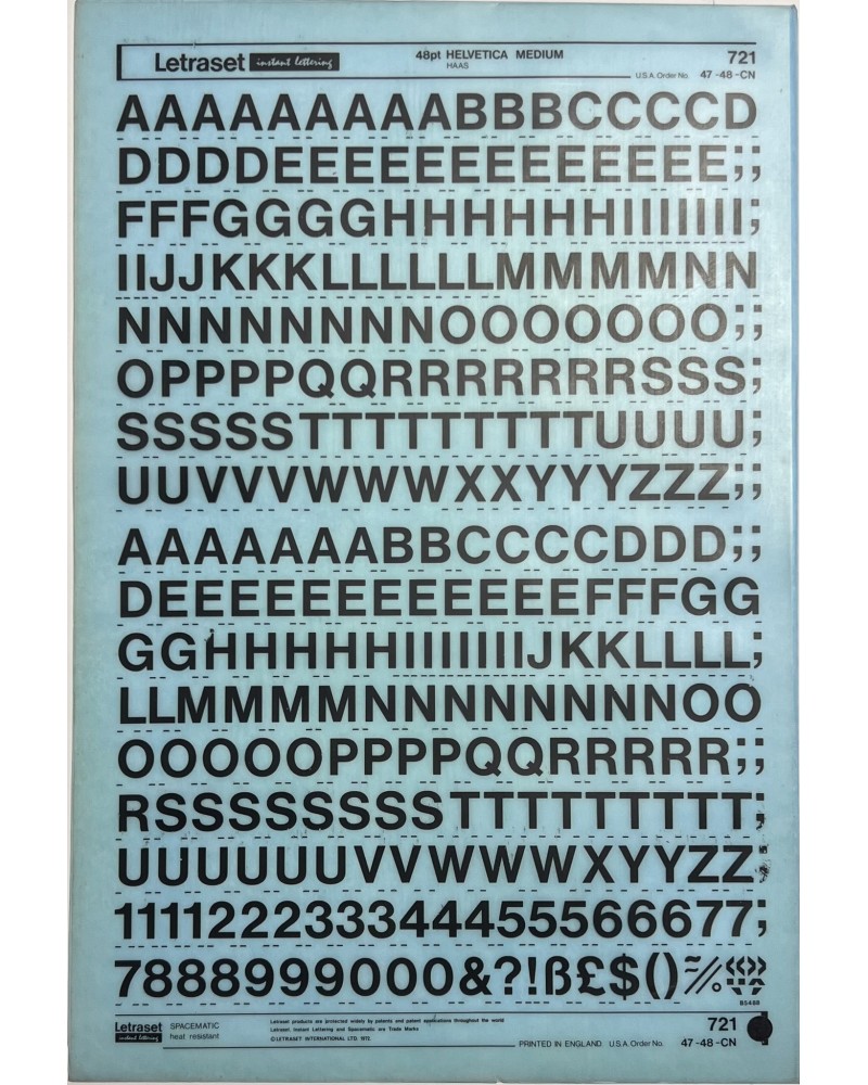 letraset-721- HELVETICA MEDIUM - 48pt