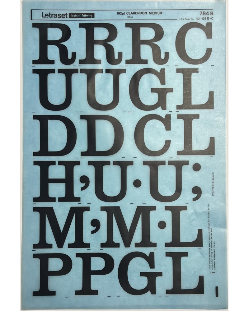letraset-784B- CLARENDON MEDIUM - 192pt