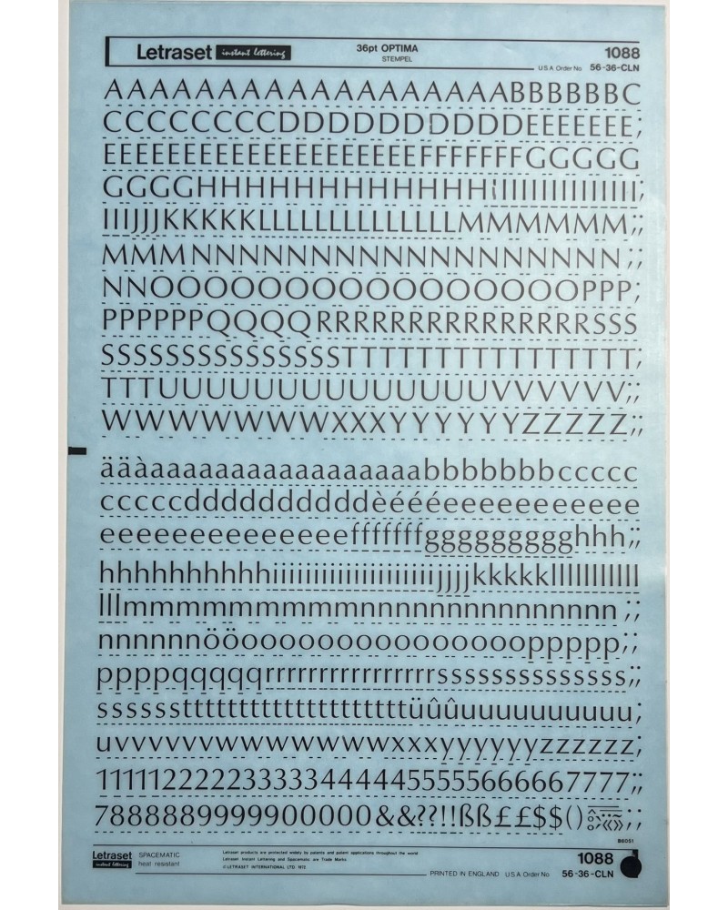 letraset-1088- OPTIMA - 36pt