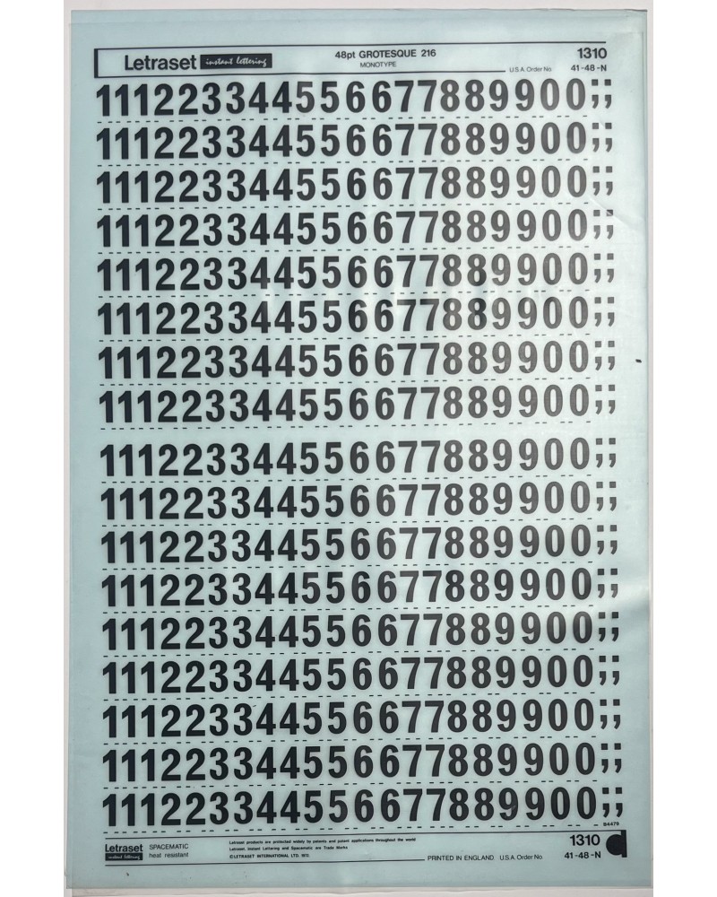 letraset-1310- GROTESQUE 216 - 48pt