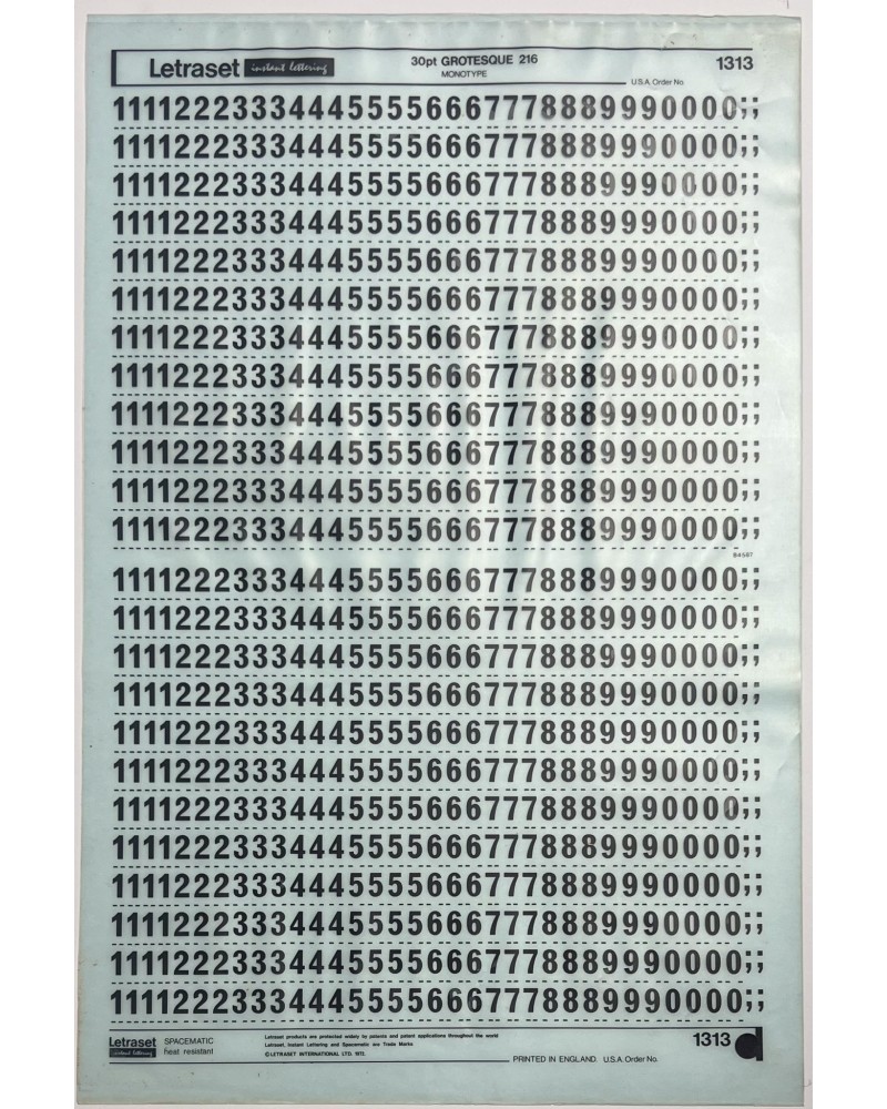 letraset-1313- GROTESQUE 216 - 30pt