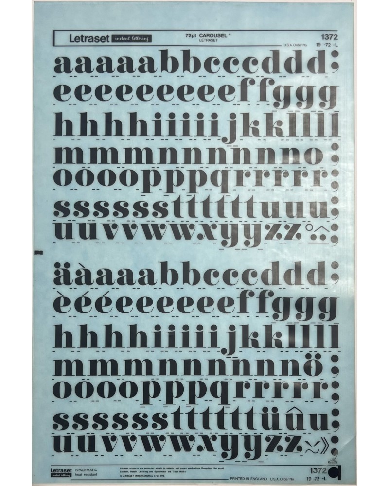 letraset-1372- CAROUSEL - 72pt