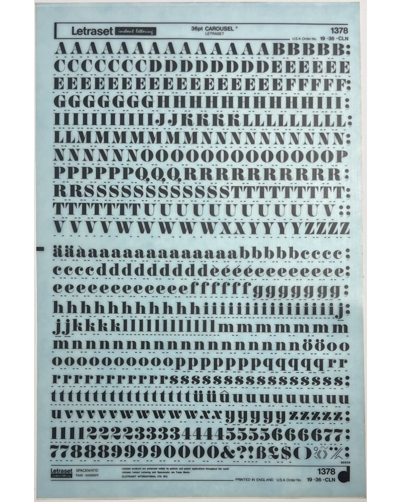 letraset-1378- CAROUSEL - 36pt