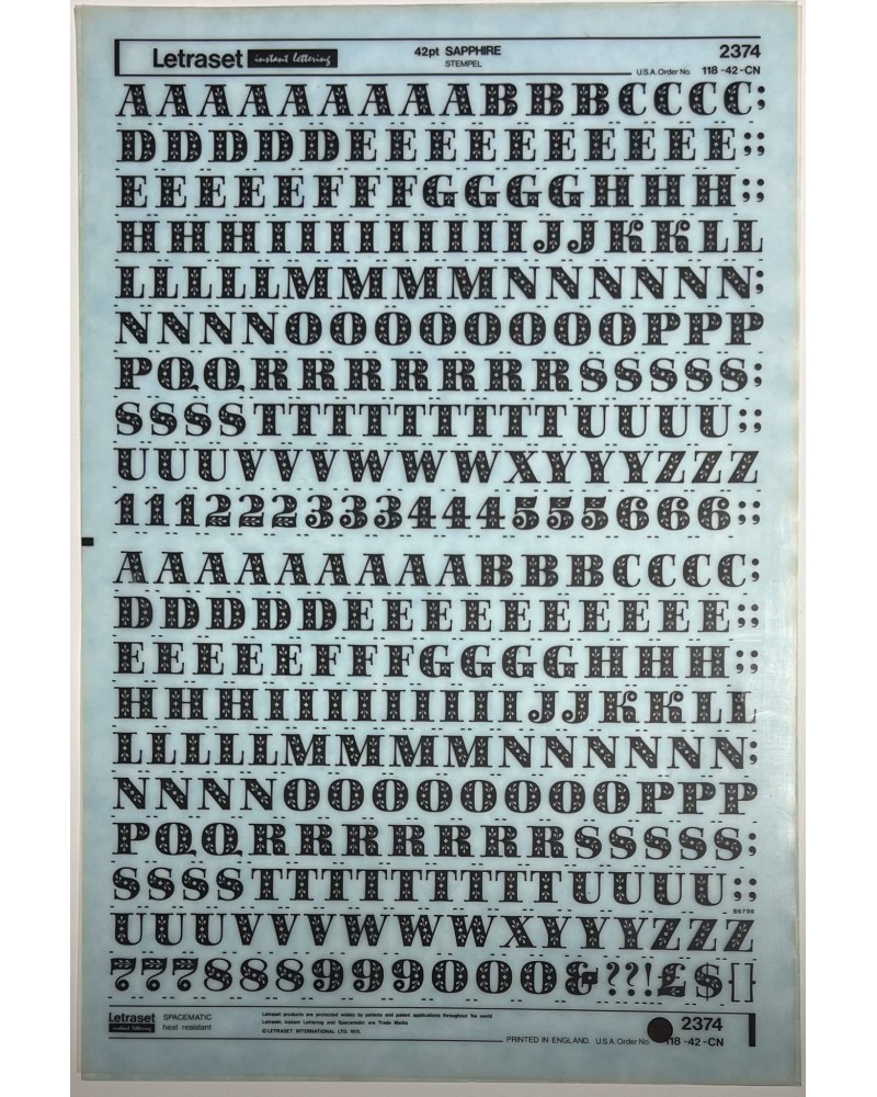 letraset-2374- SAPPHIRE - 42pt