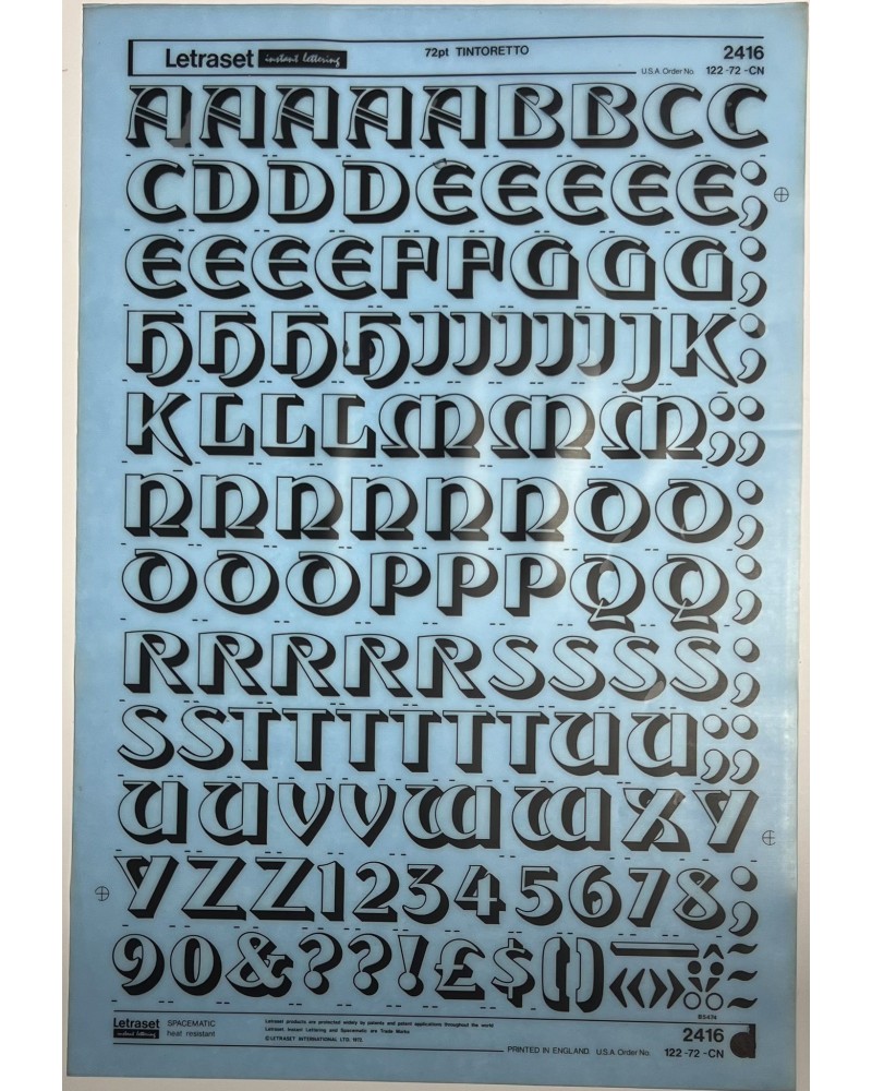 letraset-2416- TINTORETTO - 72pt