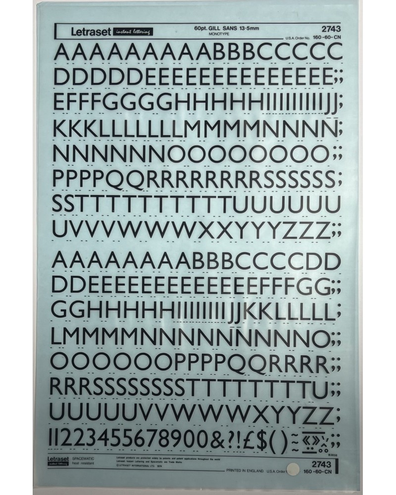 letraset-2743- GRILL SANS -60pt