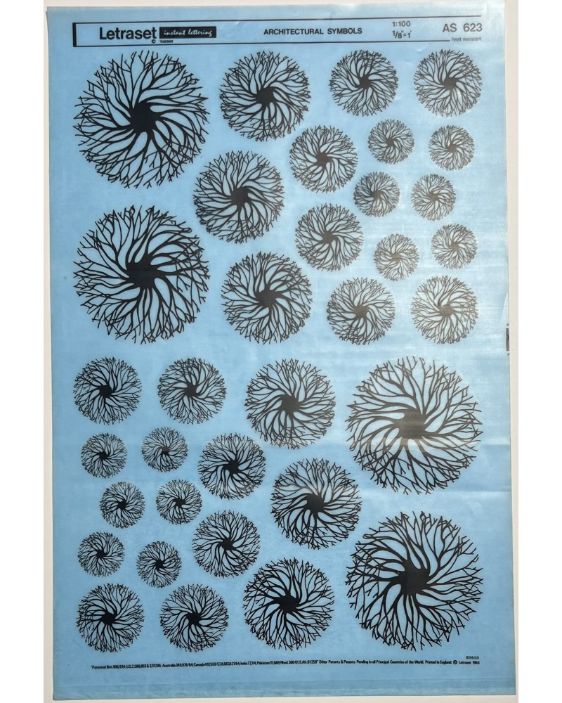 letraset-ARCHITECTURE SYMBOLS 1:100-AS 623